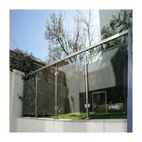 China AS glass handrail white metal porch railing custom glass railings for sale