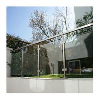 China AS glass handrail white metal porch railing custom glass railings for sale