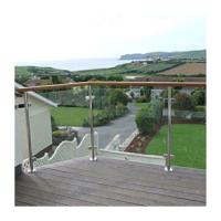 China Multilayer glass fence non penetrating roof railing commercial glass railing for sale