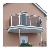 China EN 12150 glass fencing galvanised steel balcony railings vice balustrade for sale