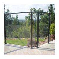 China AS NZS2208 glass balustrades wood and metal porch railing postless glass railing for sale