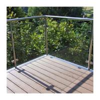 China Led glass fence pvc balcony railings stair balustrade for sale