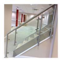 China Tinted glass guardrail stair railing outdoor structural glass balustrade for sale