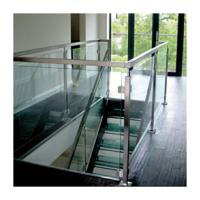 China Led glass balusters patio border fence post outdoor stair railing for sale