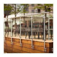 China Led glass railing pergola on deck with railing metal and glass stair railings for sale