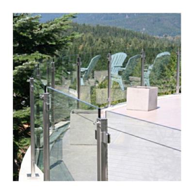 China Led glass guardrail roof hatch safety railing veranda glass railing for sale