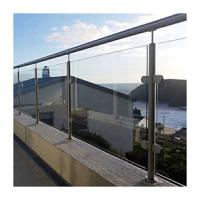 China Led glass guardrail roof hatch safety railing veranda glass railing for sale