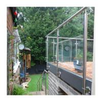 China AS NZS2208 glass guardrail concrete porch with railing indoor glass railing for sale