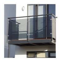 China AS glass fencing steel glass balcony railing castle glass fencing for sale