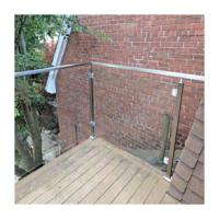 China Tinted glass balustrades horizontal metal porch railing privacy glass deck railing for sale