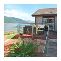 China Tinted glass balustrades horizontal metal porch railing privacy glass deck railing for sale