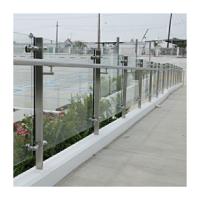 China Tinted glass balustrades horizontal metal porch railing privacy glass deck railing for sale