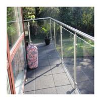 China Anti slip glass balusters balcony rope railing fence for garden for sale