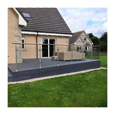 China Tmepered glass railing vinyl porch posts and railings deck railing canada for sale