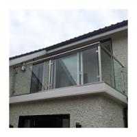 China Ultra clear glass railings white balcony railing stainless steel glass balustrade clamps for sale