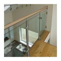 China CE EN 12150 glass fencing paver patio with railing 12mm thick glass stainless post porch railing for sale