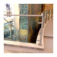 China CE EN 12150 glass fencing paver patio with railing 12mm thick glass stainless post porch railing for sale