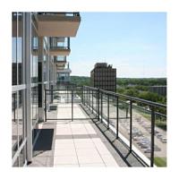 China CE EN 12150 glass guardrail iron balcony railing ss316 glass balustrades for sale