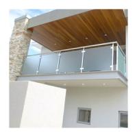 China CE EN 12150 glass guardrail iron balcony railing ss316 glass balustrades for sale