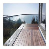 China CE EN 12150 glass guardrail iron balcony railing ss316 glass balustrades for sale