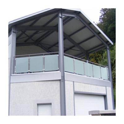 China AS glass fence metal balcony railing decking glass fence panels for sale