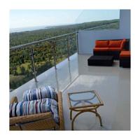 China AS glass fence metal balcony railing decking glass fence panels for sale