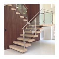 China Laminated glass railings metal deck stair railing wood and glass balustrade for sale
