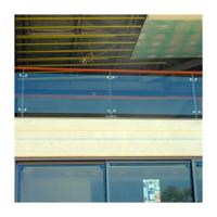 China Pvb laminated glass guardrail timber balcony railings balustrade with wooden handrail for sale