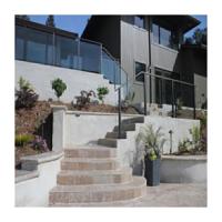 China Multilayer glass balustrades painting front porch railing fence for sale