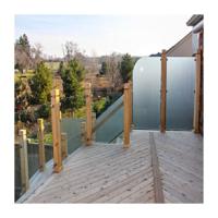 China Multilayer glass balustrades painting front porch railing fence for sale