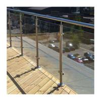 China Grey glass banister how to install deck railing tinted glass deck railing for sale