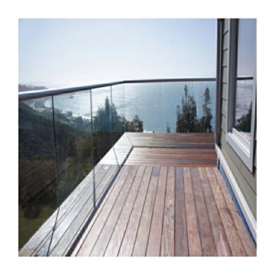 China AS glass balustrade stainless steel and glass balcony railings sky glass balustrade for sale