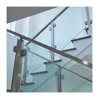 China Blue tinted glass railings powder coated stainless post stair railings balustrade brisbane for sale