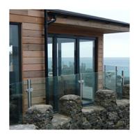 China Ultra clear glass balusters vinyl porch railing near me tempered glass railing systems for sale