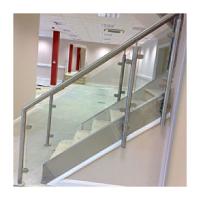 China Low iron glass fence graspable handrail for deck stairs how much does glass balustrade cost for sale