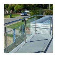 China Double laye glass banister home balcony railing balustrade tasmania for sale