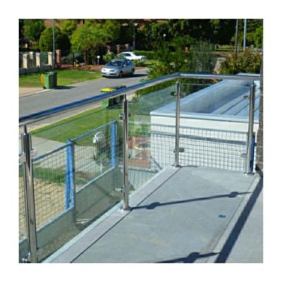 China Double laye glass banister home balcony railing balustrade tasmania for sale