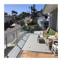 China 12mm glass balustrades stainless steel balcony balustrades tempered glass fence panels suppliers for sale