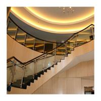 China 12mm glass fence tension wire stair railing architectural glass balustrade for sale