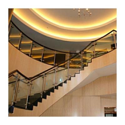 China 12mm glass fence tension wire stair railing architectural glass balustrade for sale