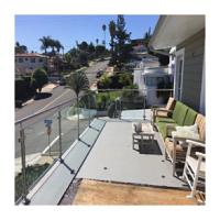 China Ultra white glass railings balcony mirror railing us glass fence for sale