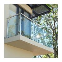 China Ultra white glass railings balcony mirror railing us glass fence for sale
