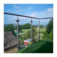 China Ultra white glass railings balcony mirror railing us glass fence for sale