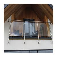 China Ultra white glass balustrade stainless balcony railings and chrome balustrades for sale