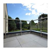 China Ultra white glass balustrade stainless balcony railings and chrome balustrades for sale