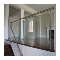 China CE EN 12150 glass railing decorative patio railing modern glass fence for sale
