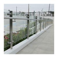 China ANSI Z97 glass balusters black metal porch railing ss glass railing for sale