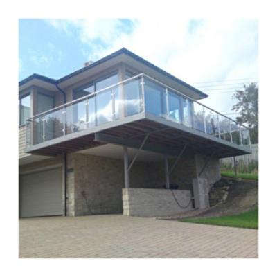 China CE EN 12150 glass fence horizontal front porch railing aluminium balcony railing for sale