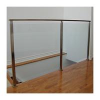 China Led glass banister patio bamboo fence tempered glass stainless steel deck railing for sale