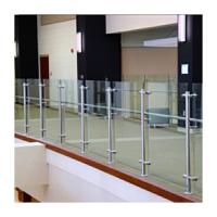 China 12mm glass fence white and black deck railing stair railing price for sale